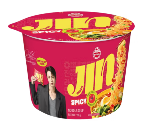 OTTOGI Jin Ramen Spicy, Cup, BTS Version 65g – Kocket